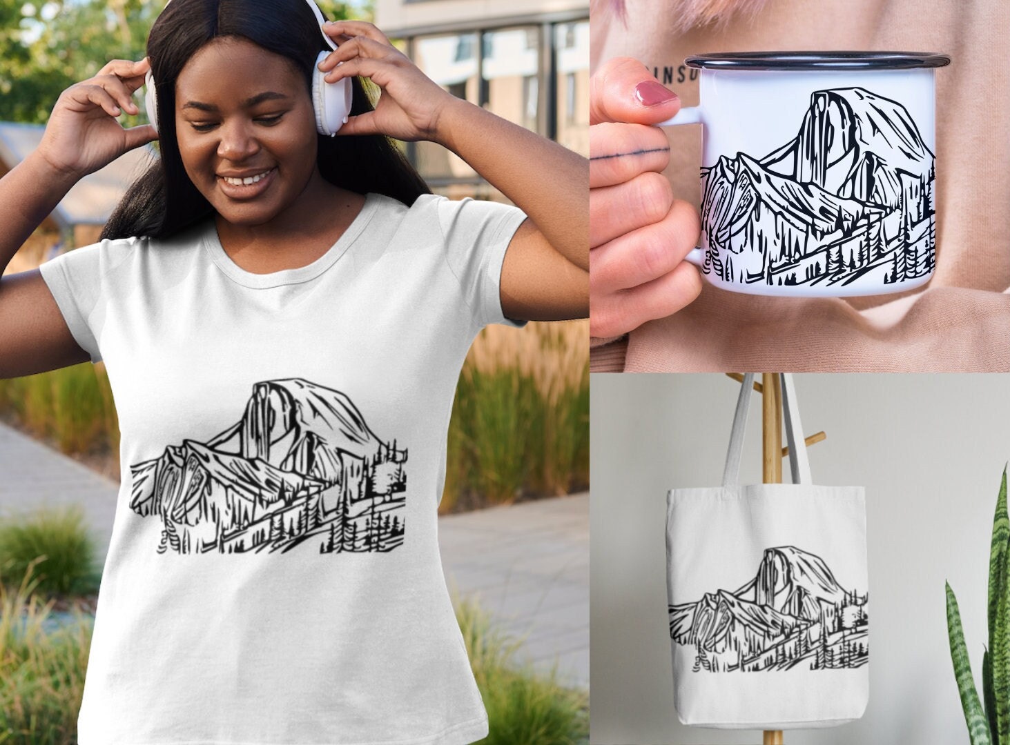 Half Dome SVG -|- High Quality -|- Detailed Digital File -|- Yosemite ...