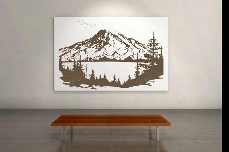 Mount Rainier SVG -|- High Quality -|- Detailed Digital File -|- Mount ...