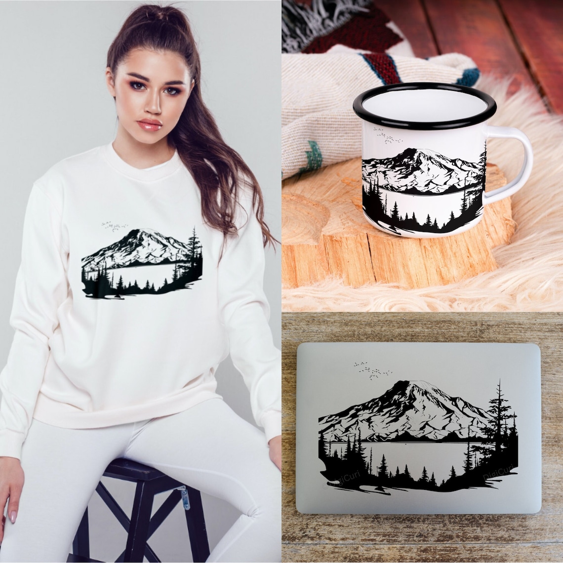 Mount Rainier SVG -|- High Quality -|- Detailed Digital File -|- Mount ...