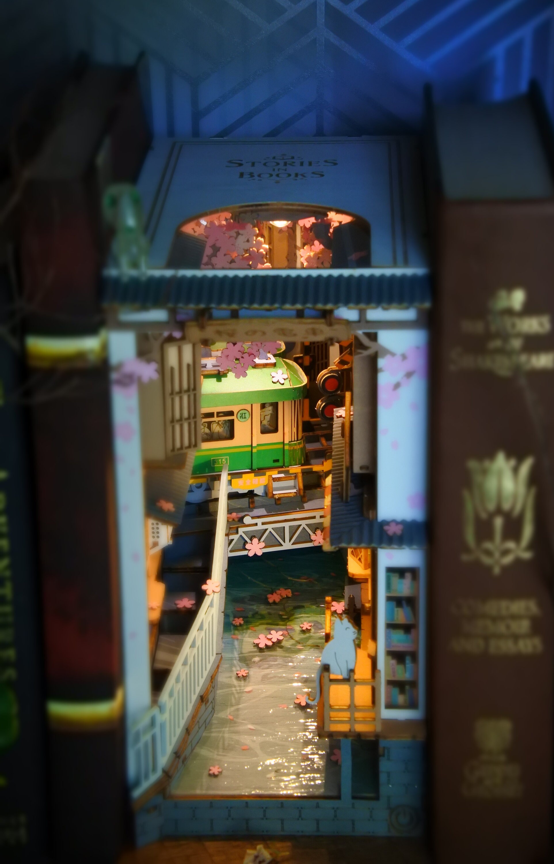 Assembled Sakura Densya Book Nook Diorama Ready to Display - Etsy