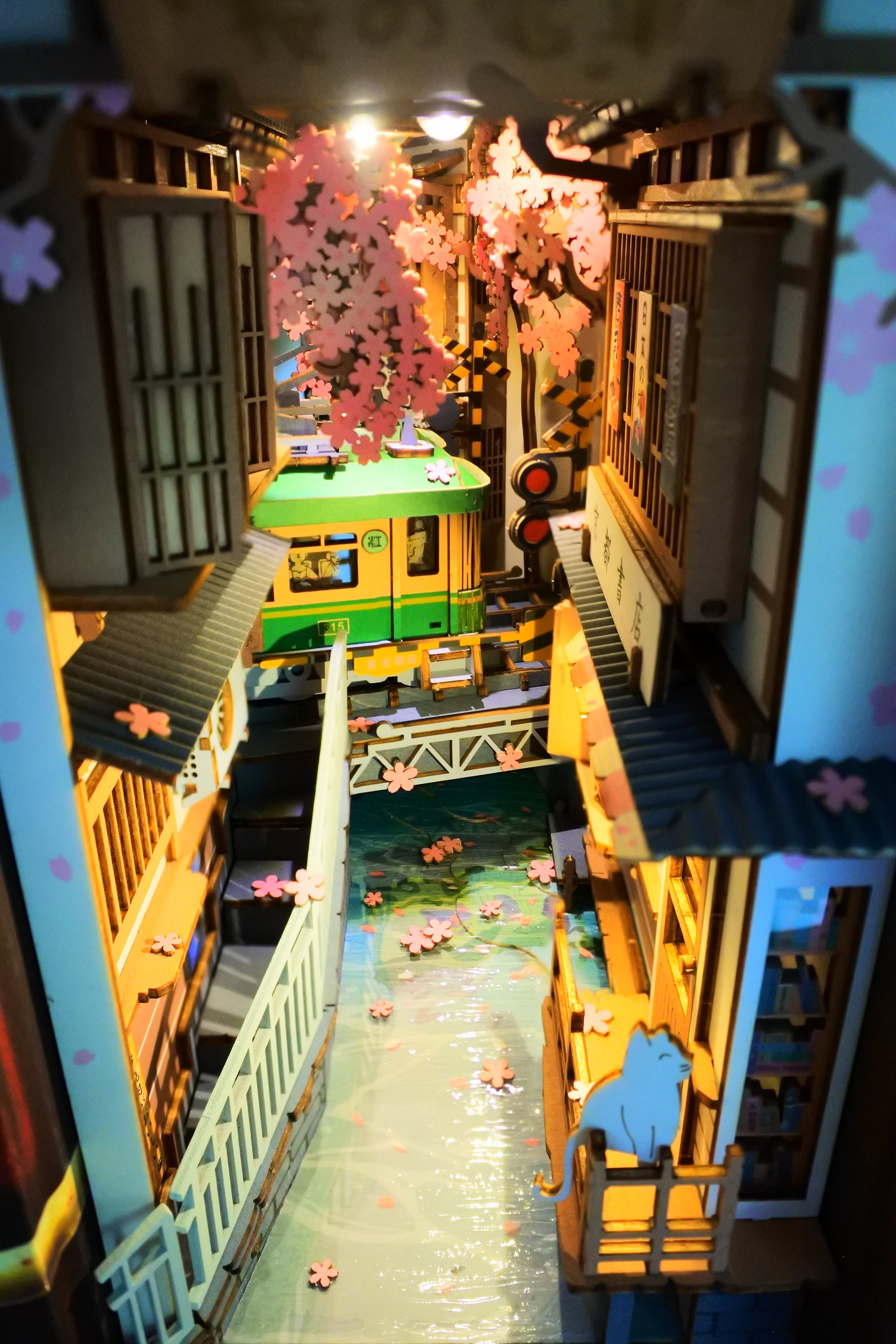 Assembled Sakura Densya Book Nook Diorama Ready to Display - Etsy