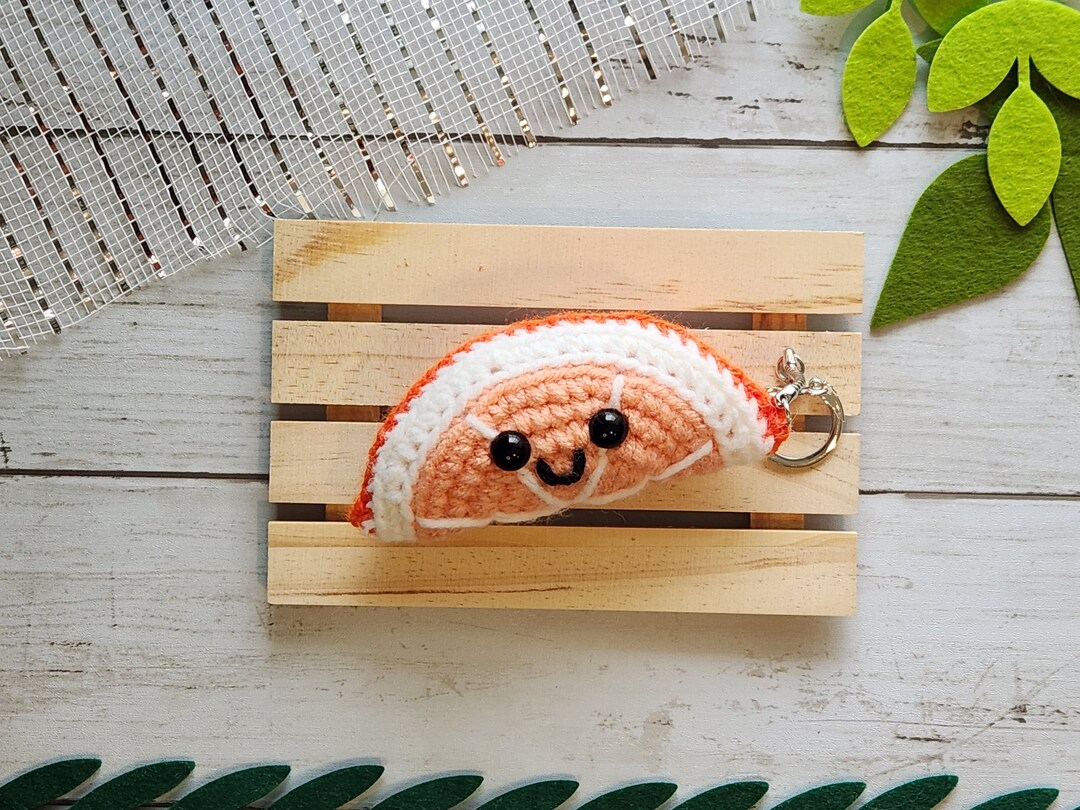 Orange Slice Keychain, Fruit, Keychain Charm , Plush, Cute Keychain ...