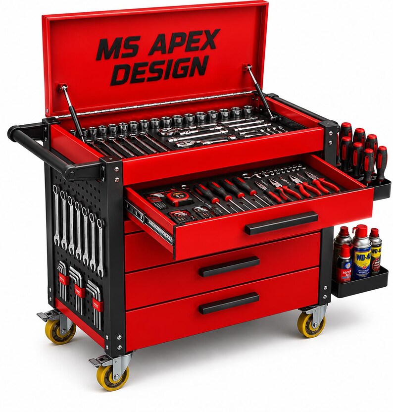 Industrial Tool Cabinet CAD Model | Step DXF SLDPRT Files | Digital ...