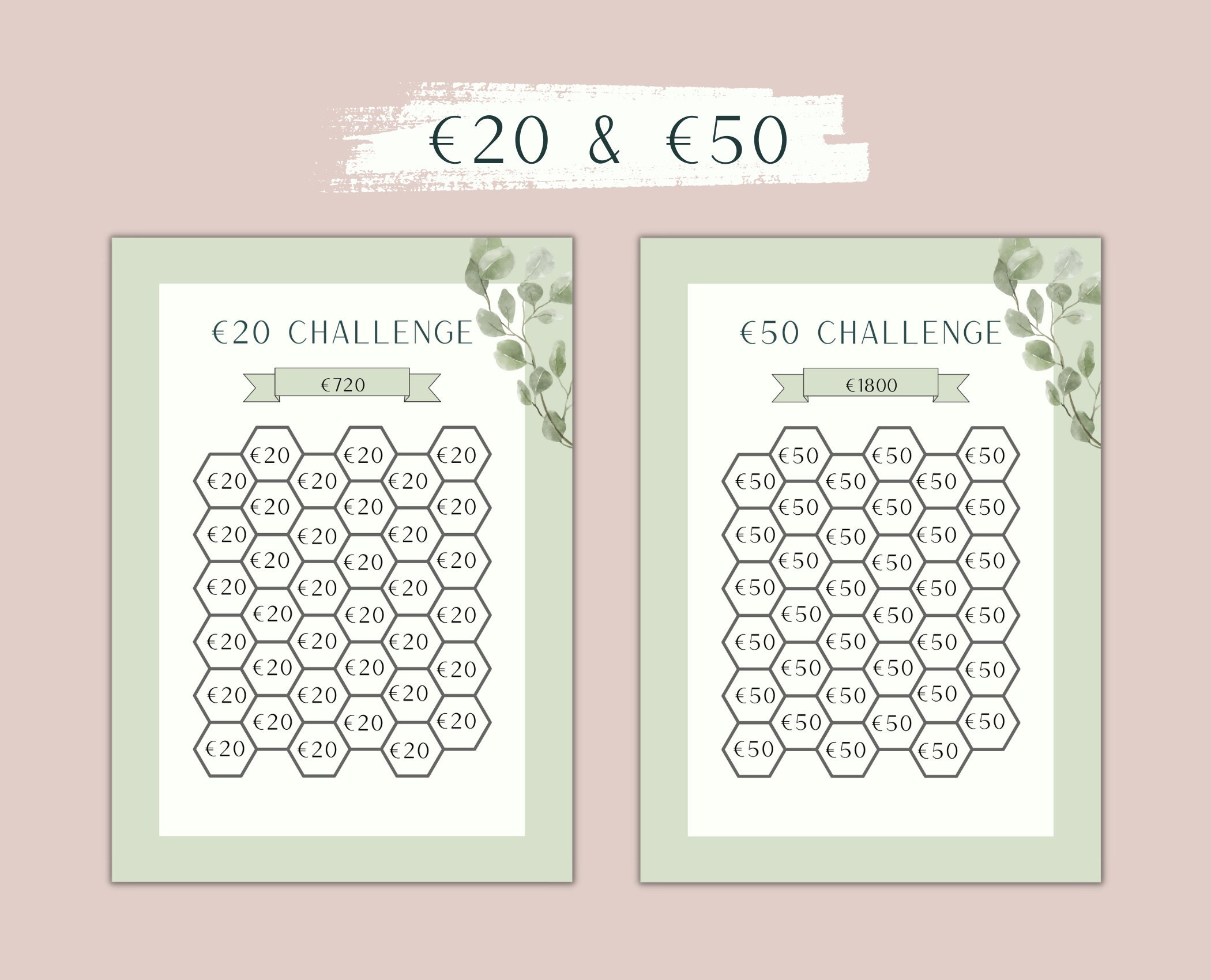 Printable Euro Challenges | Money Savings Challenge | Savings Tracker ...