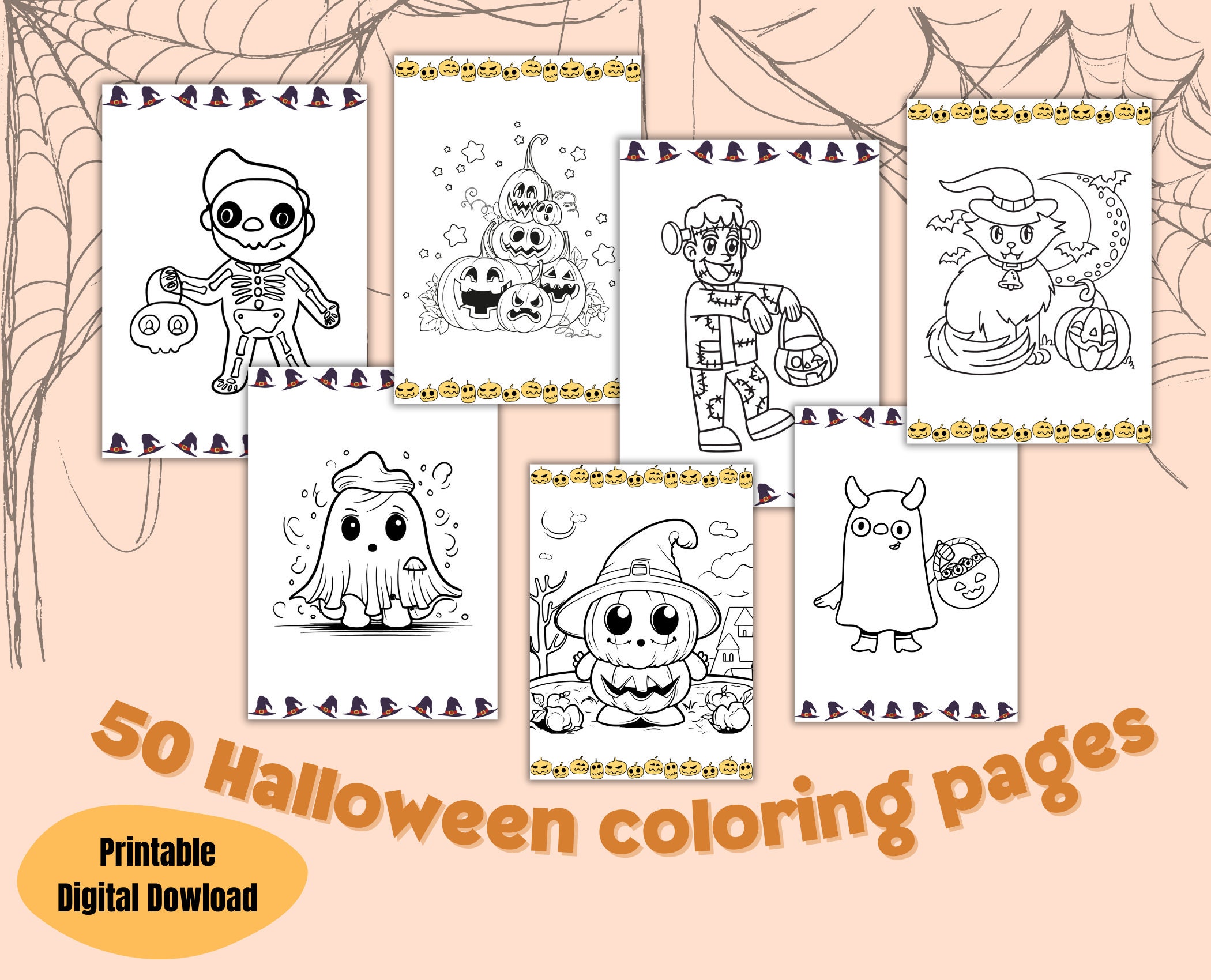 50 Halloween Coloring Pages | Printable Halloween Coloring Pages ...