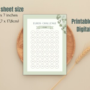 Printable Euro Challenges | Money Savings Challenge | Savings Tracker ...
