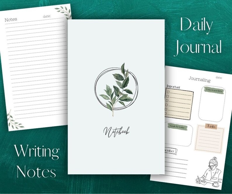 Digital Notebook Journal Printable - Etsy