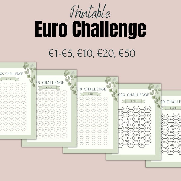 Tracker Challenge 5 Euros - Etsy