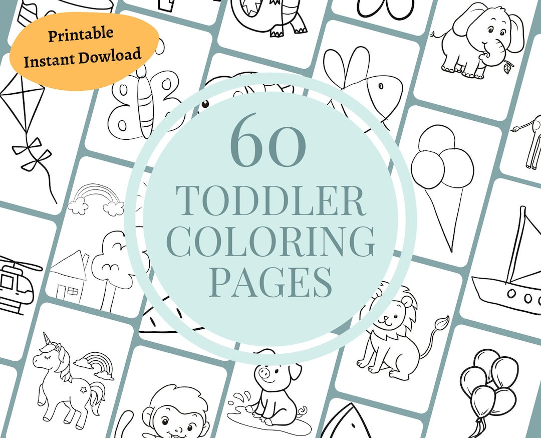 60 Easy Toddler Coloring Pages | Coloring Book | Preschool ...