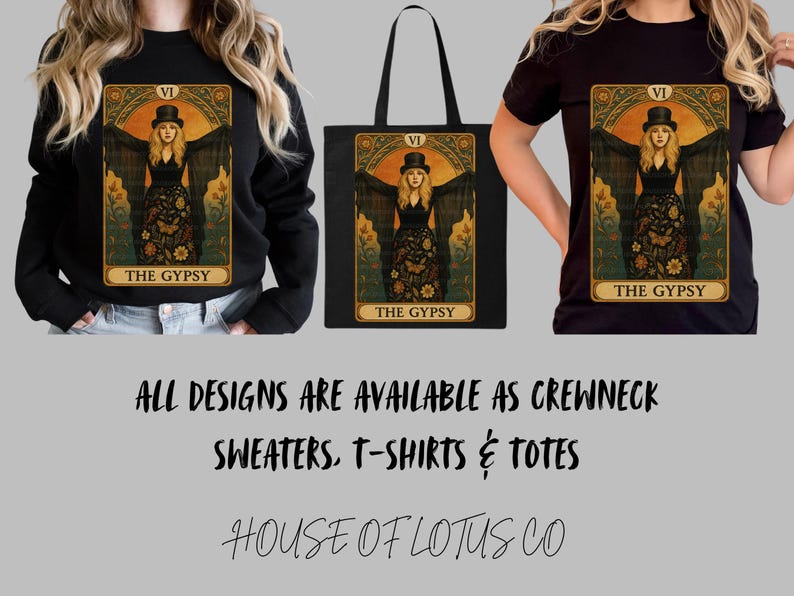 The Gypsy Tarot Card Tote, Stevie Inspired, Boho Rock Bag - Etsy