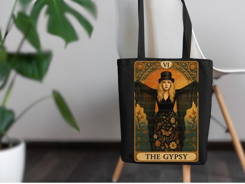 The Gypsy Tarot Card Tote, Stevie Inspired, Boho Rock Bag - Etsy