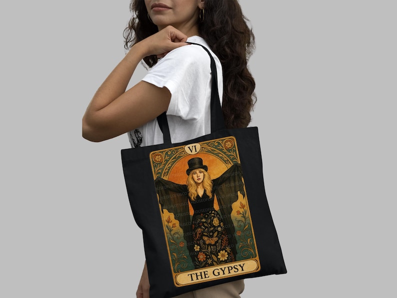 The Gypsy Tarot Card Tote, Stevie Inspired, Boho Rock Bag - Etsy