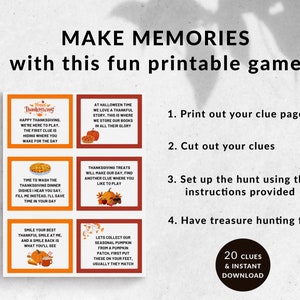 Thanksgiving Treasure Hunt Game Printable, Thanksgiving Party Games ...