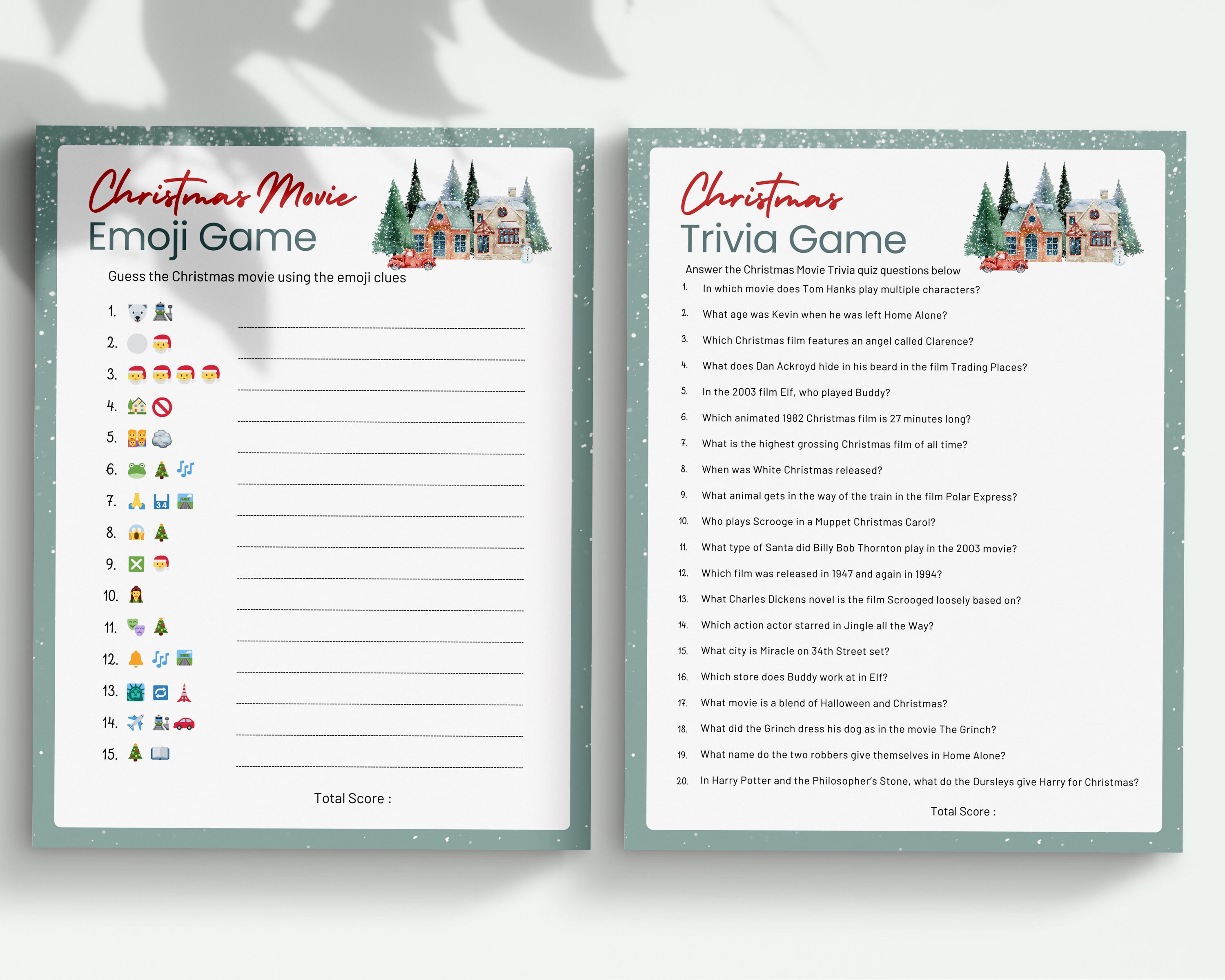 Christmas Game Bundle Printable Christmas Party Games, Christmas Family ...