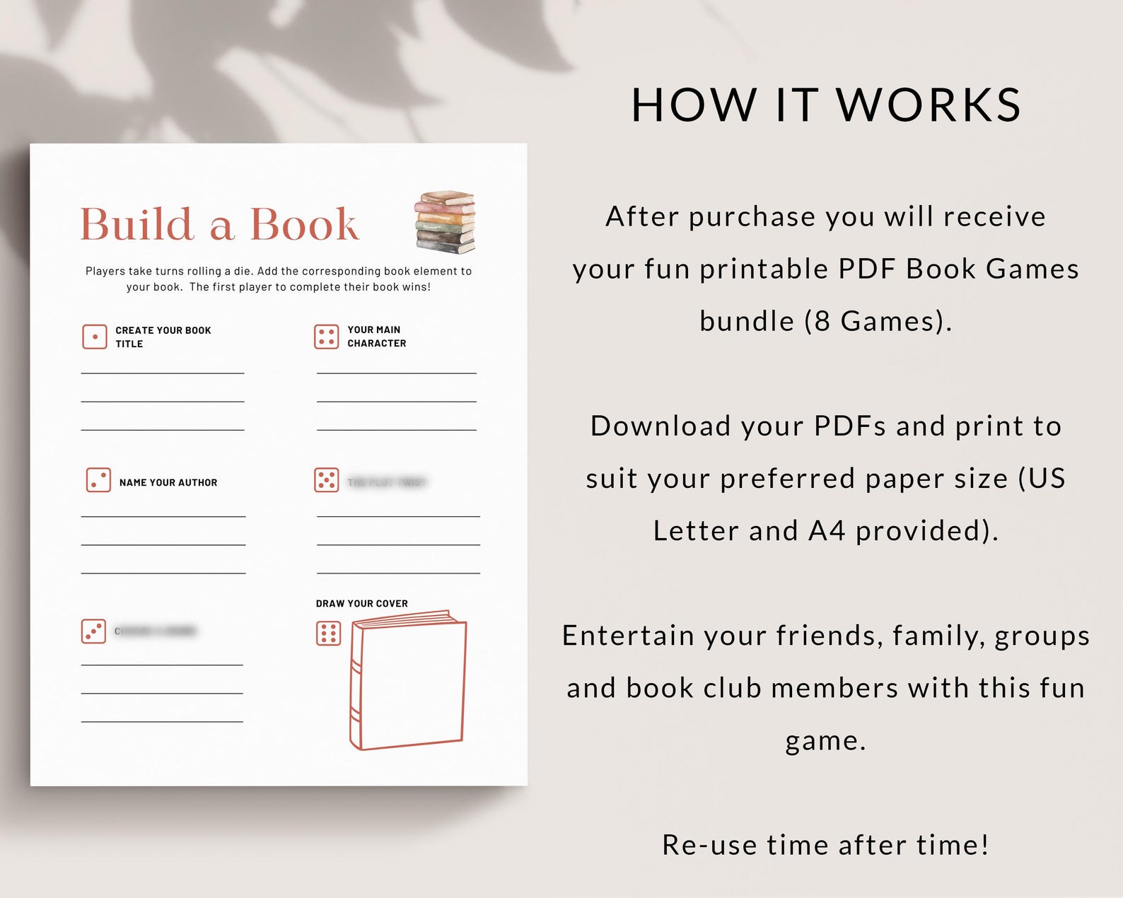 Book Club Games, Book Club Icebreakers, Book Club Activity, Printable ...