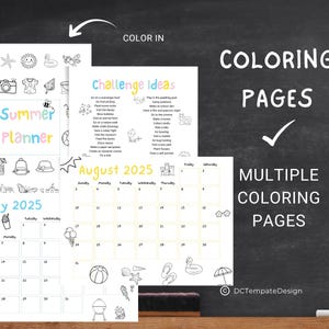 Printable SUMMER 2025 Planner Bundle | Fillable Summer Calendar ...