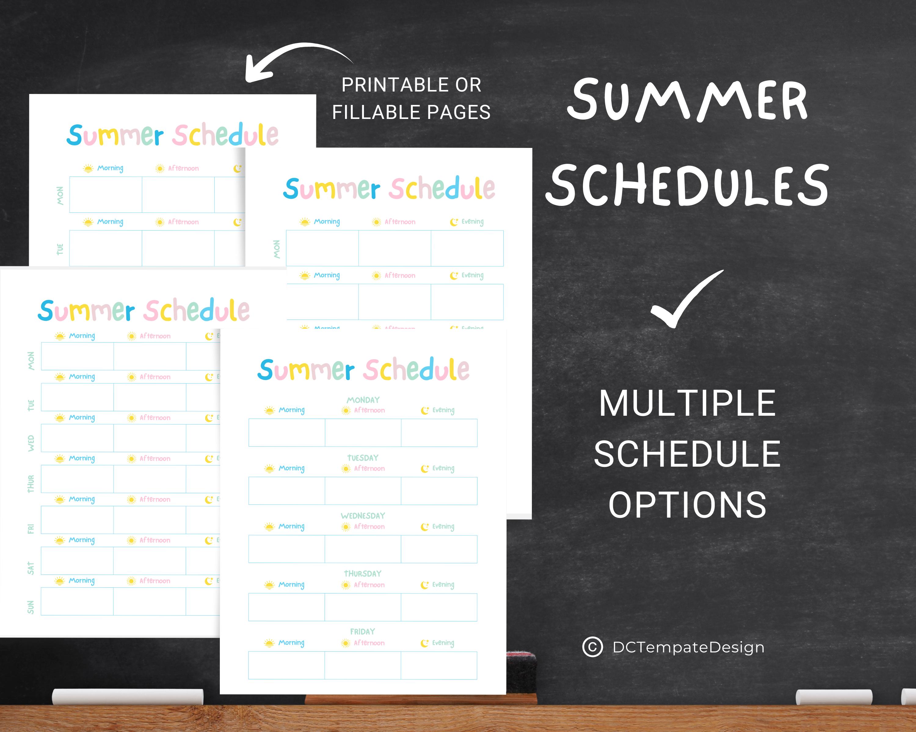 Printable SUMMER 2025 Planner Bundle | Fillable Summer Calendar ...