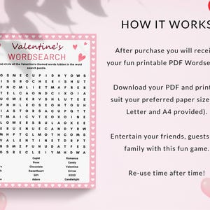 Valentines Day Word Search Game, Valentines Day Activity, Valentines ...