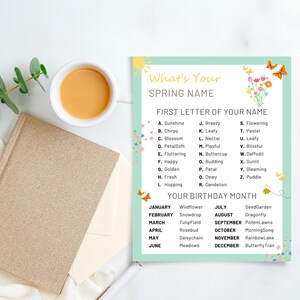 Spring Name Game, Whats Your Name Party Game, Spring Printable Game ...