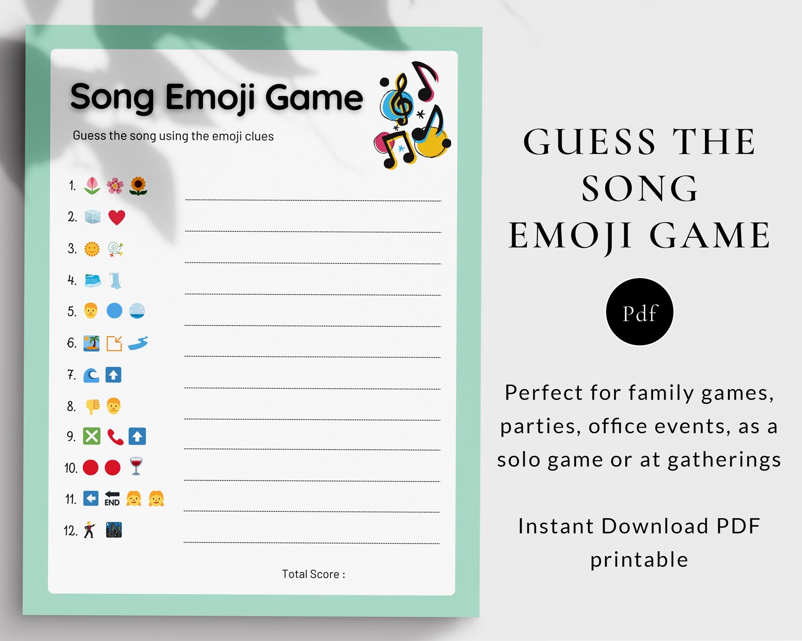 Emoji Pictionary Game, Guess the Song Emoji Game, Party Game Ideas ...