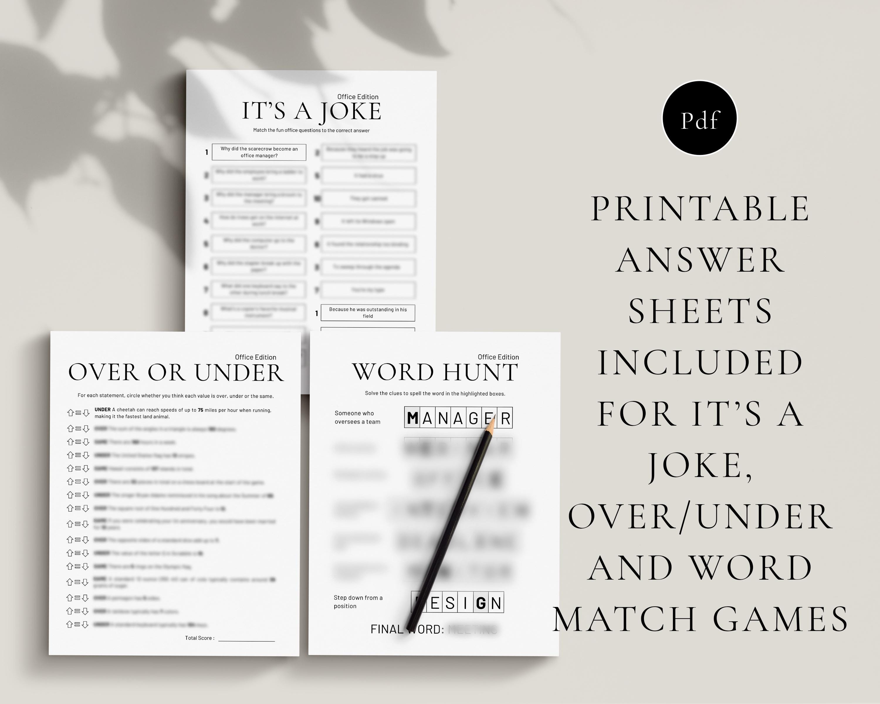 Work Icebreaker Games Bundle Printable Office Ice Breaker Games, Work ...
