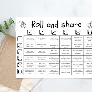 Dicebreaker Roll and Tell Game, Back to School Icebreaker Activity for ...