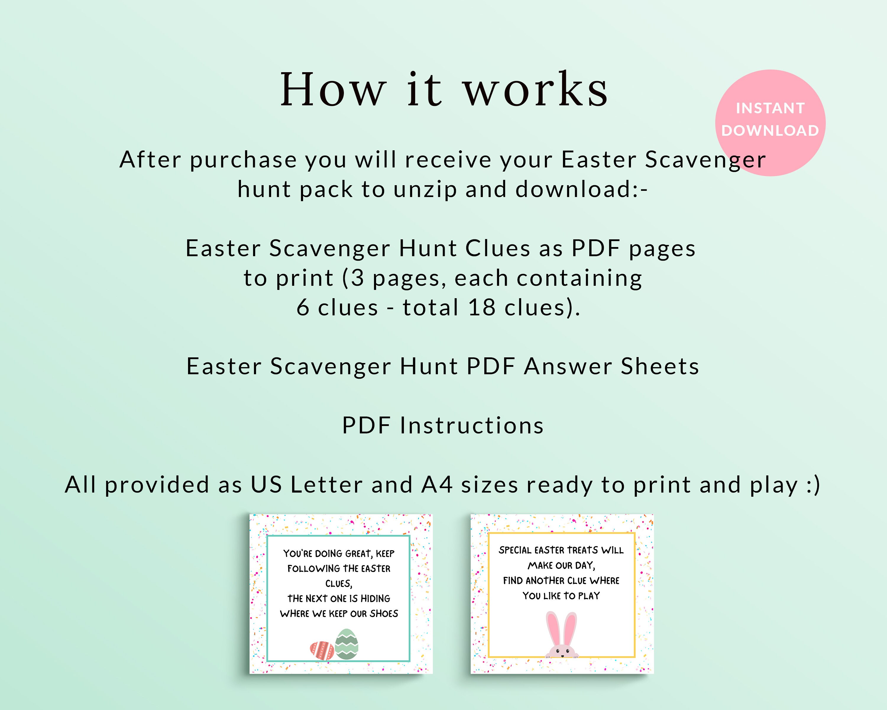 Indoor Easter Scavenger Hunt for Kids, Indoor Easter Treasure Hunt ...
