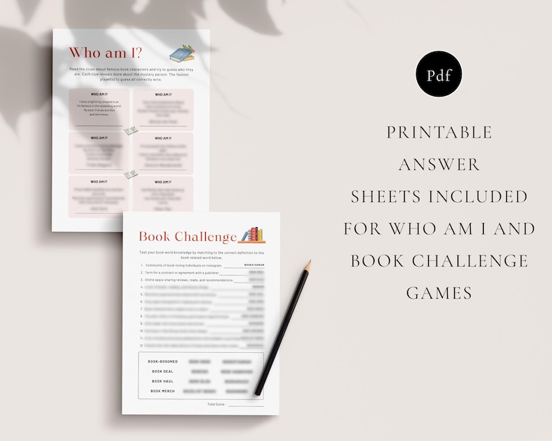 Book Club Game Bundle Printable Reading Group Activities Book Club ...