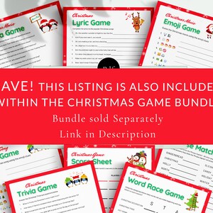 Word Race Christmas Game Scattergories Game Printable, Christmas Family ...