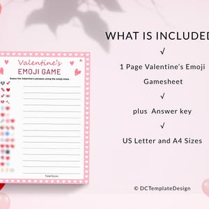 Valentine's Day Emoji Game, Valentine's Day Activity, Valentine's Day ...