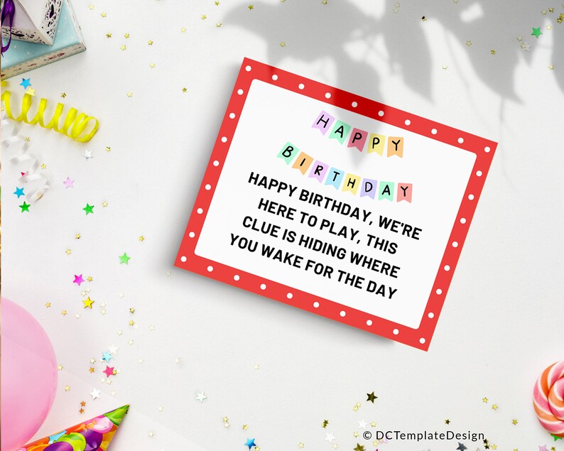 Birthday Treasure Hunt Game Printable, Birthday Party Games Ideas ...