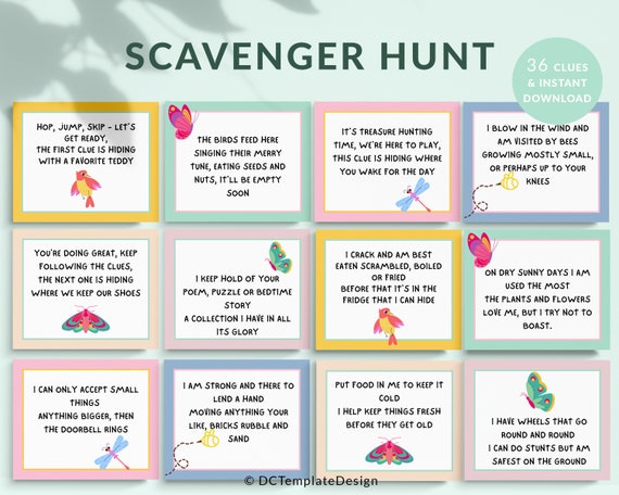 Indoor Scavenger Hunt Clues Free School Scavenger Hunt