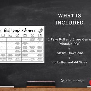 Dicebreaker Roll and Tell Game, Back to School Icebreaker Activity for ...