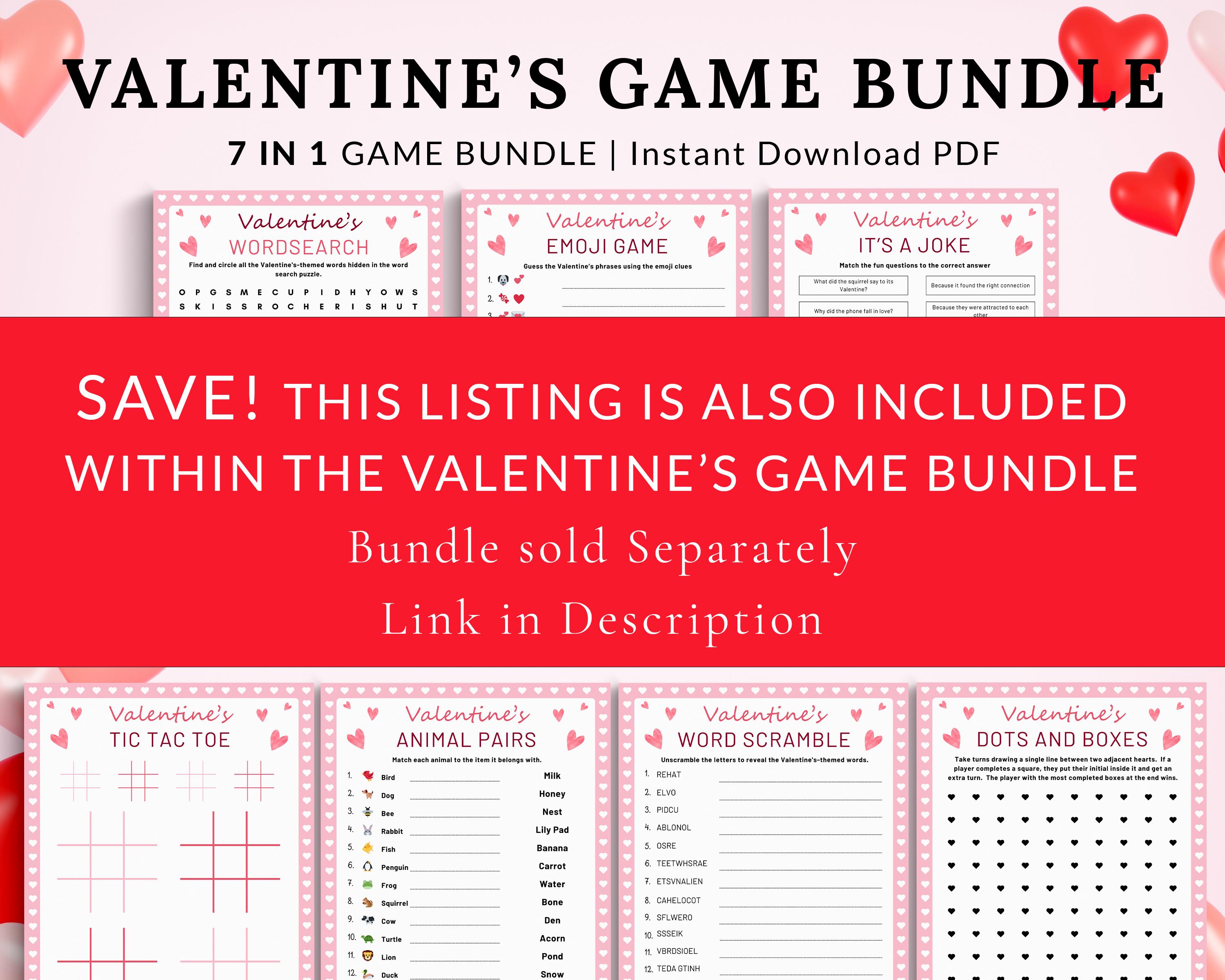 Valentines Day Word Search Game, Valentines Day Activity, Valentines ...