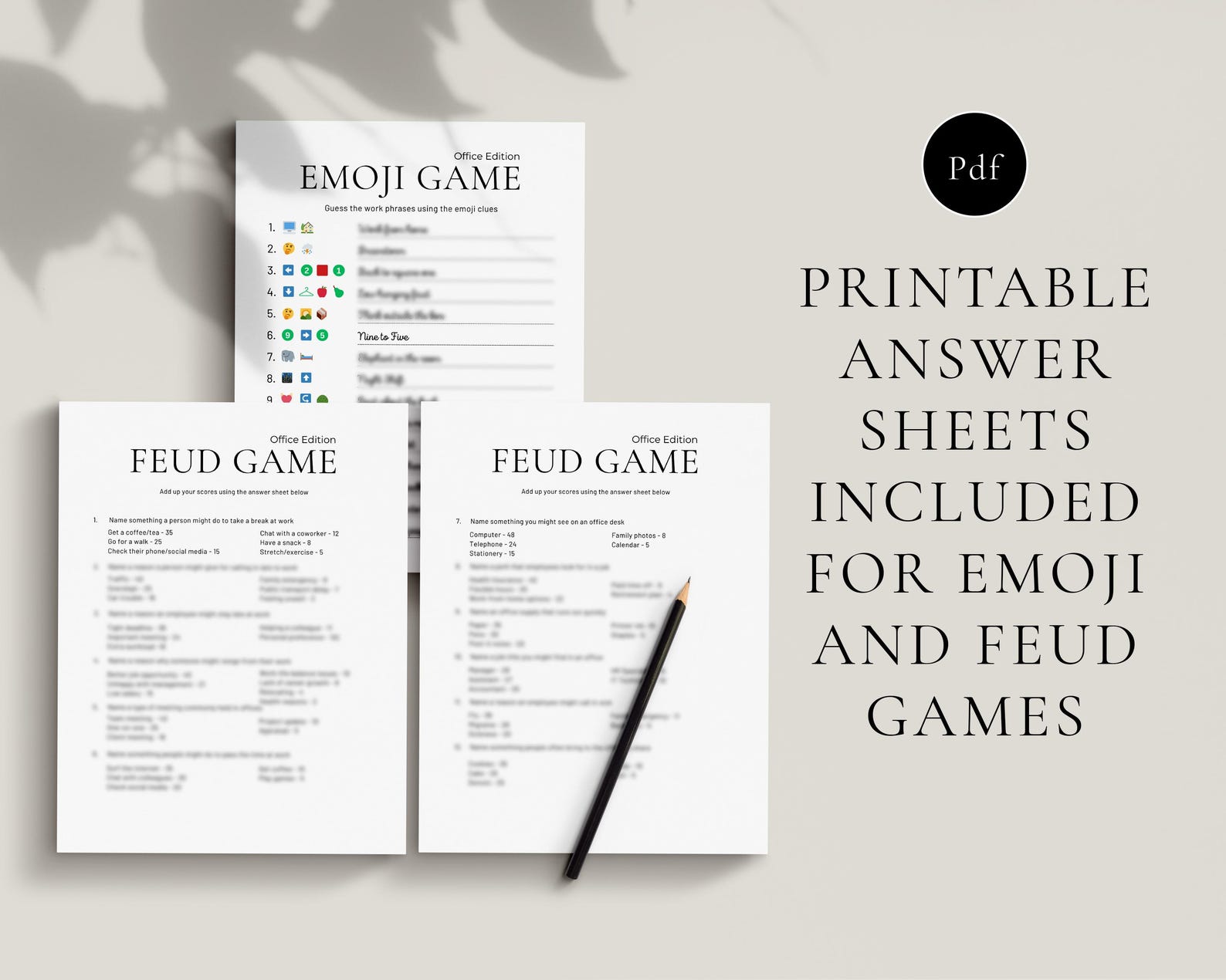 Office Party Games Bundle, Work Party Games Printable, Staff Party ...