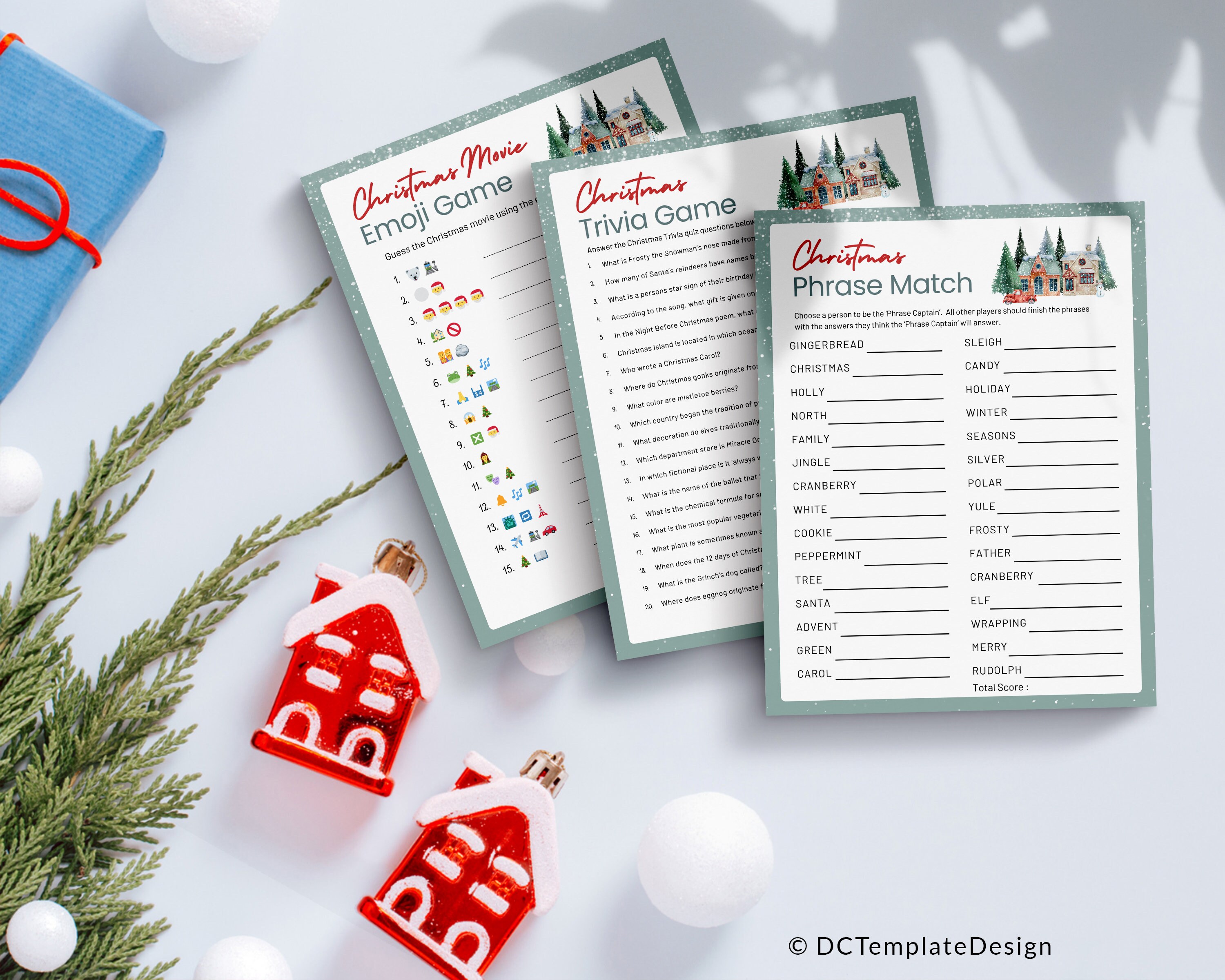 Christmas Game Bundle Printable Christmas Party Games, Christmas Family ...