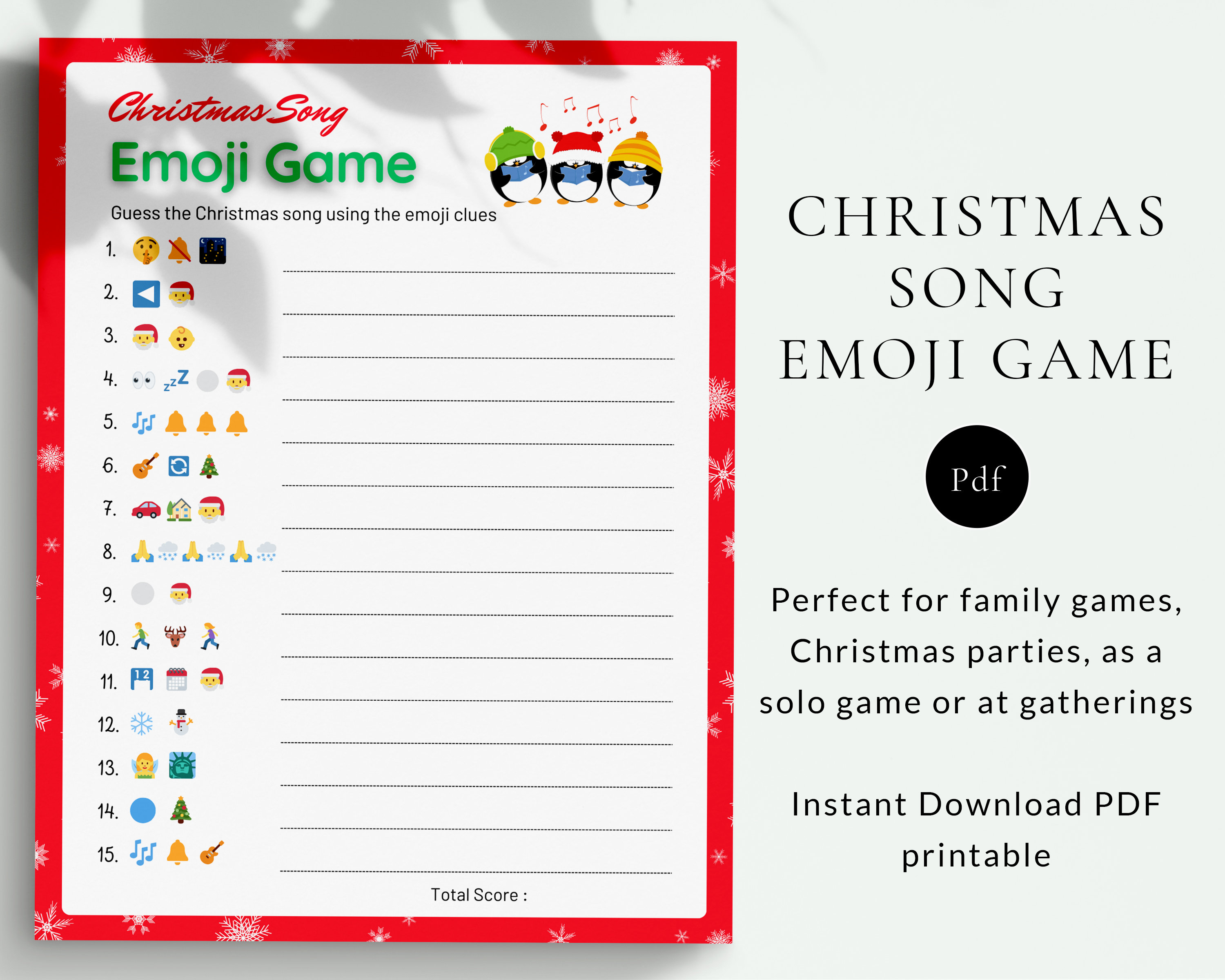 Christmas Emoji Quiz, Christmas Emoji Game, Emoji Christmas Song Emojis ...