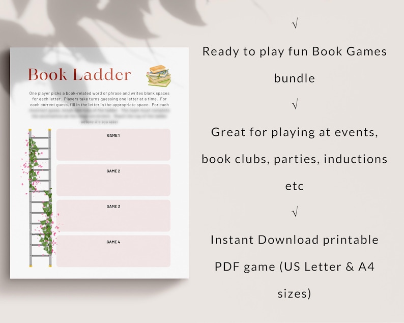 Book Club Game Bundle Printable Reading Group Activities Book Club ...