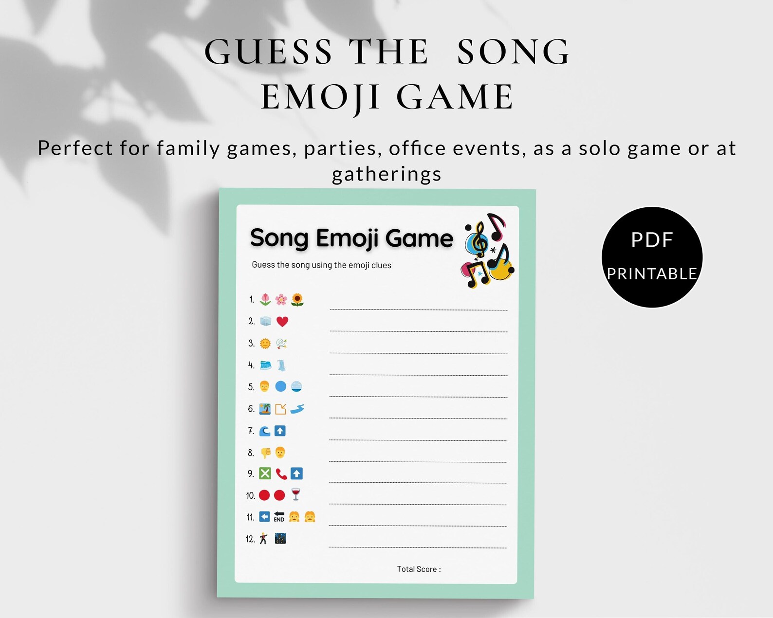Emoji Pictionary Game, Guess the Song Emoji Game, Party Game Ideas ...