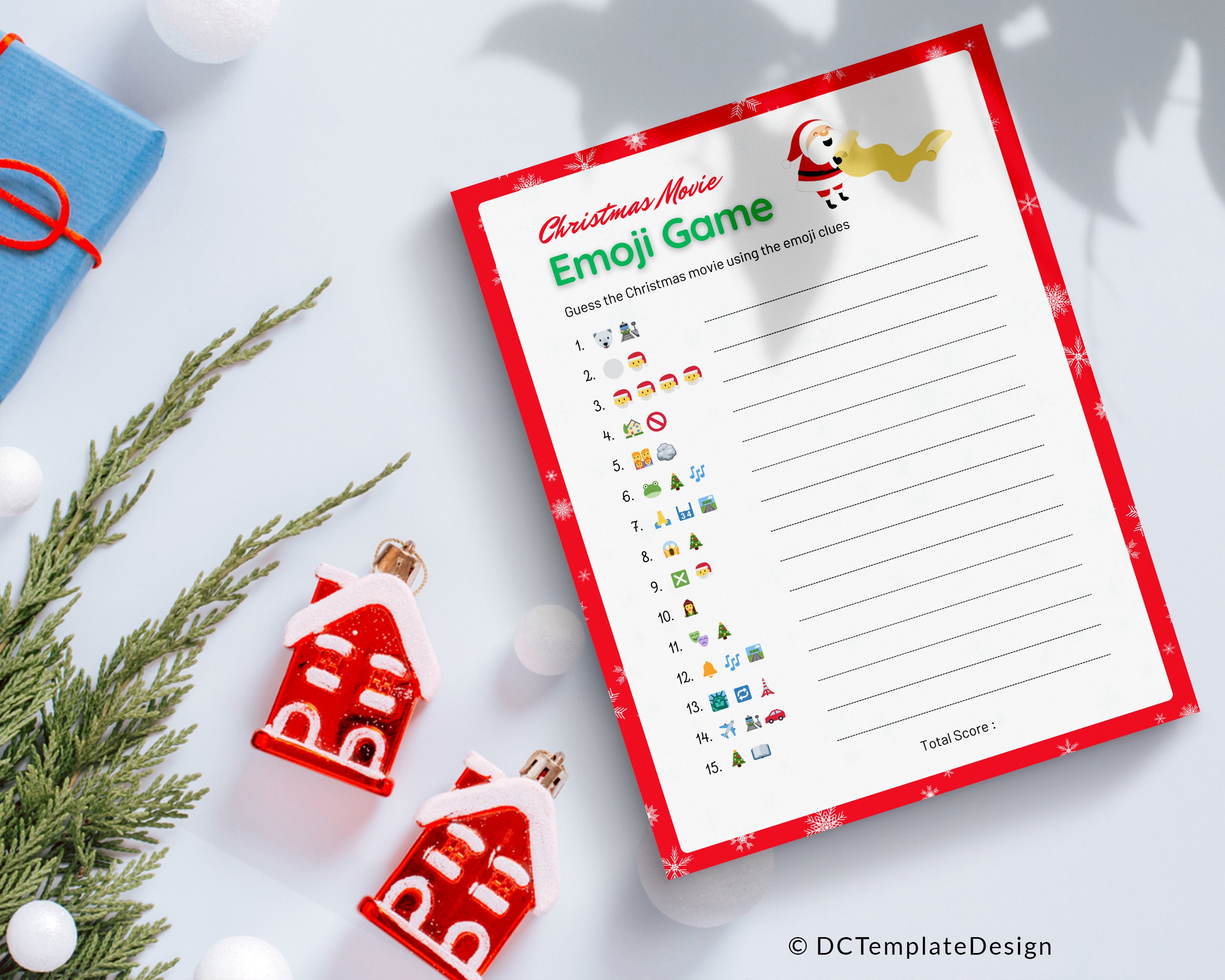 Christmas Movie Emoji Game Printable, Christmas Quiz Questions, Emoji ...