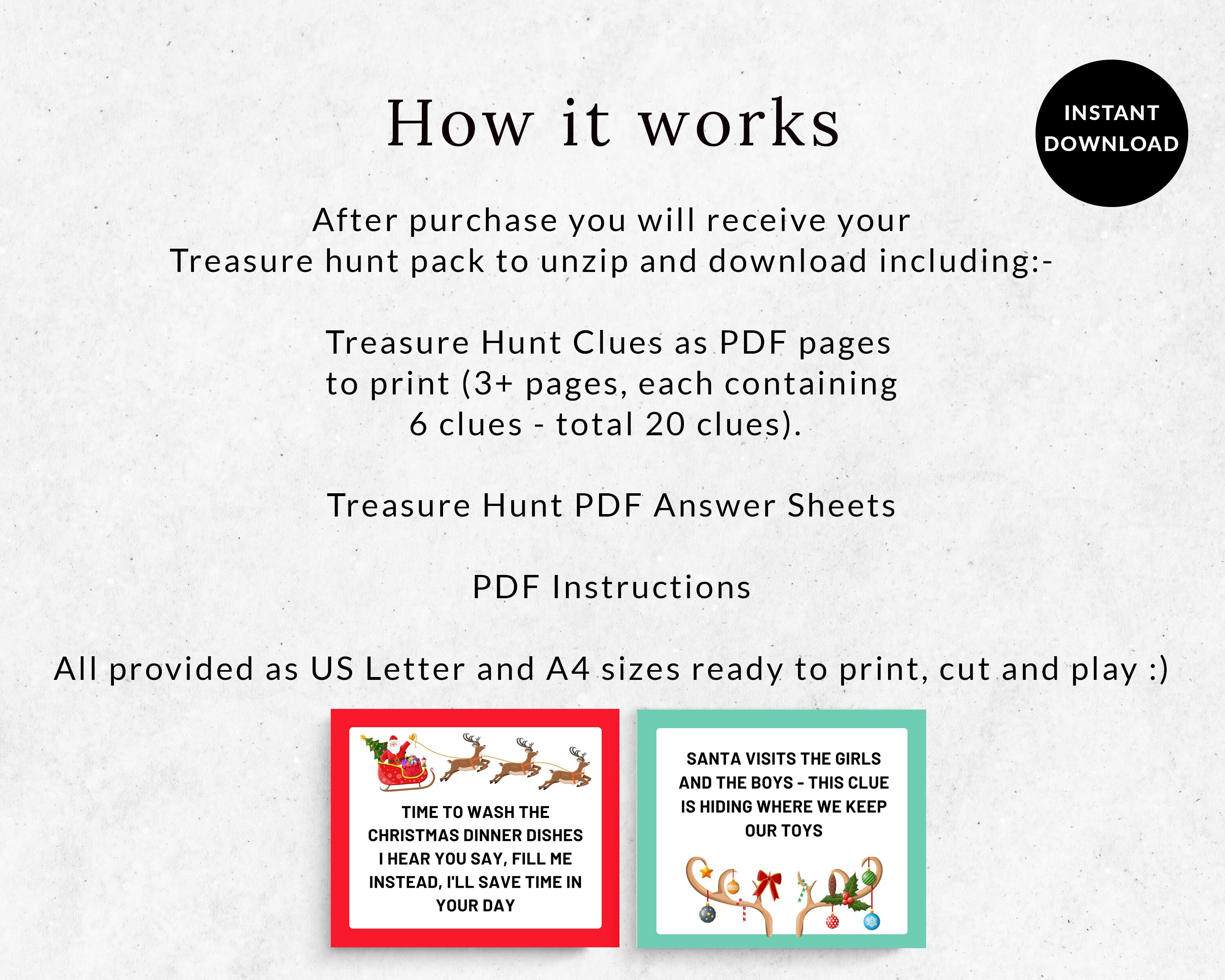 Christmas Treasure Hunt Game Printable Christmas Party Games Ideas ...