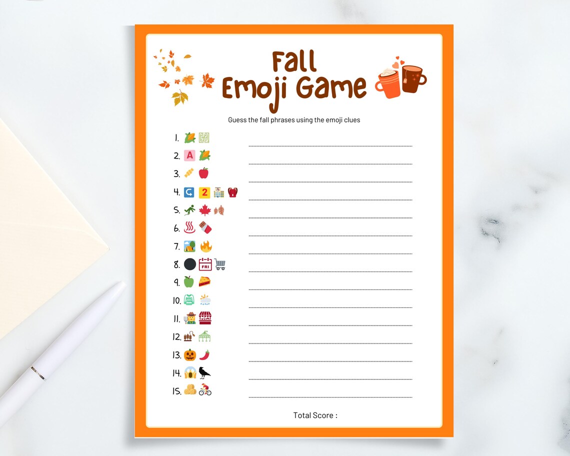 Fall Games Bundle, Autumn Party Games, Printable Games Fall, Fall Party ...