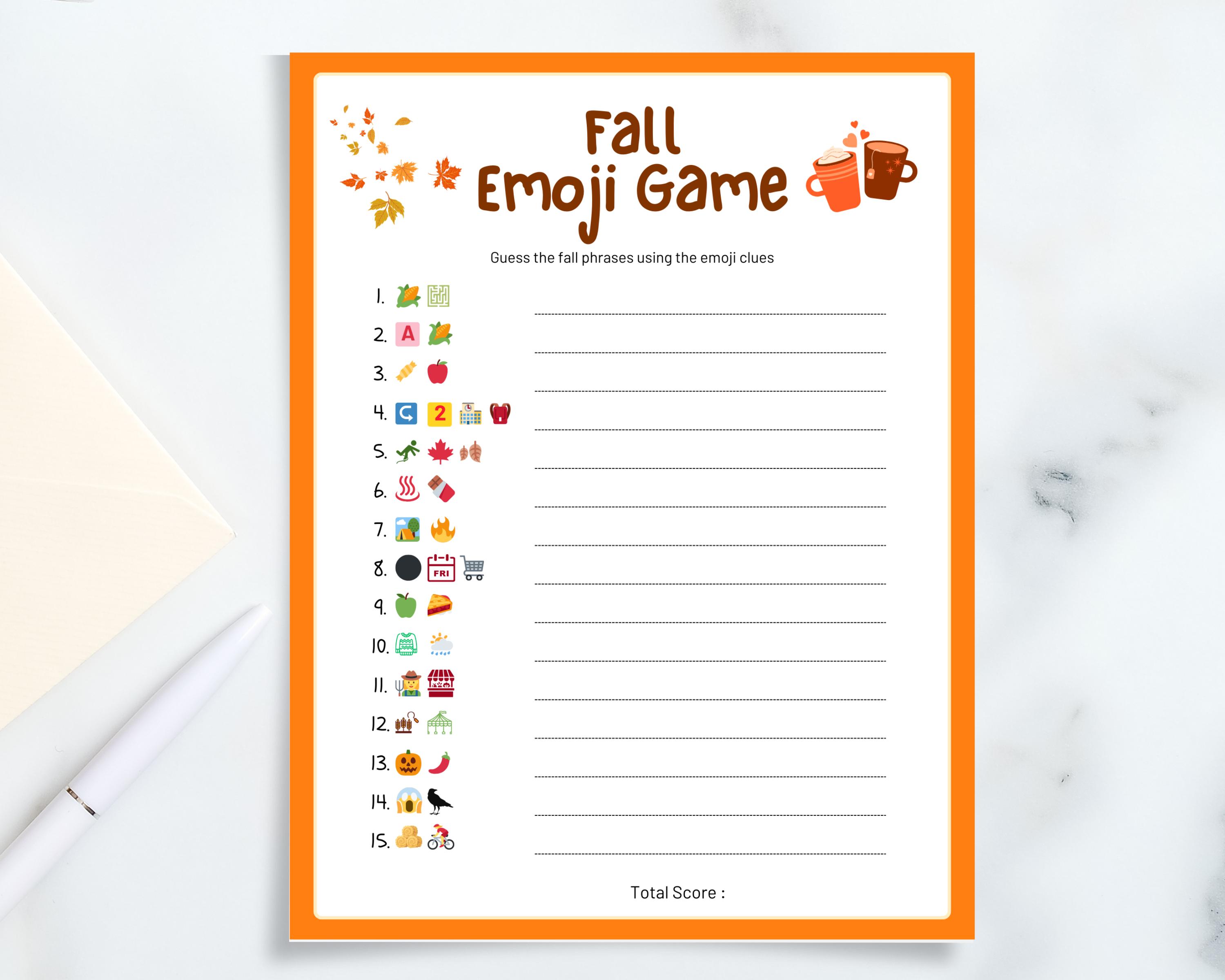 Fall Games Bundle, Autumn Party Games, Printable Games Fall, Fall Party ...