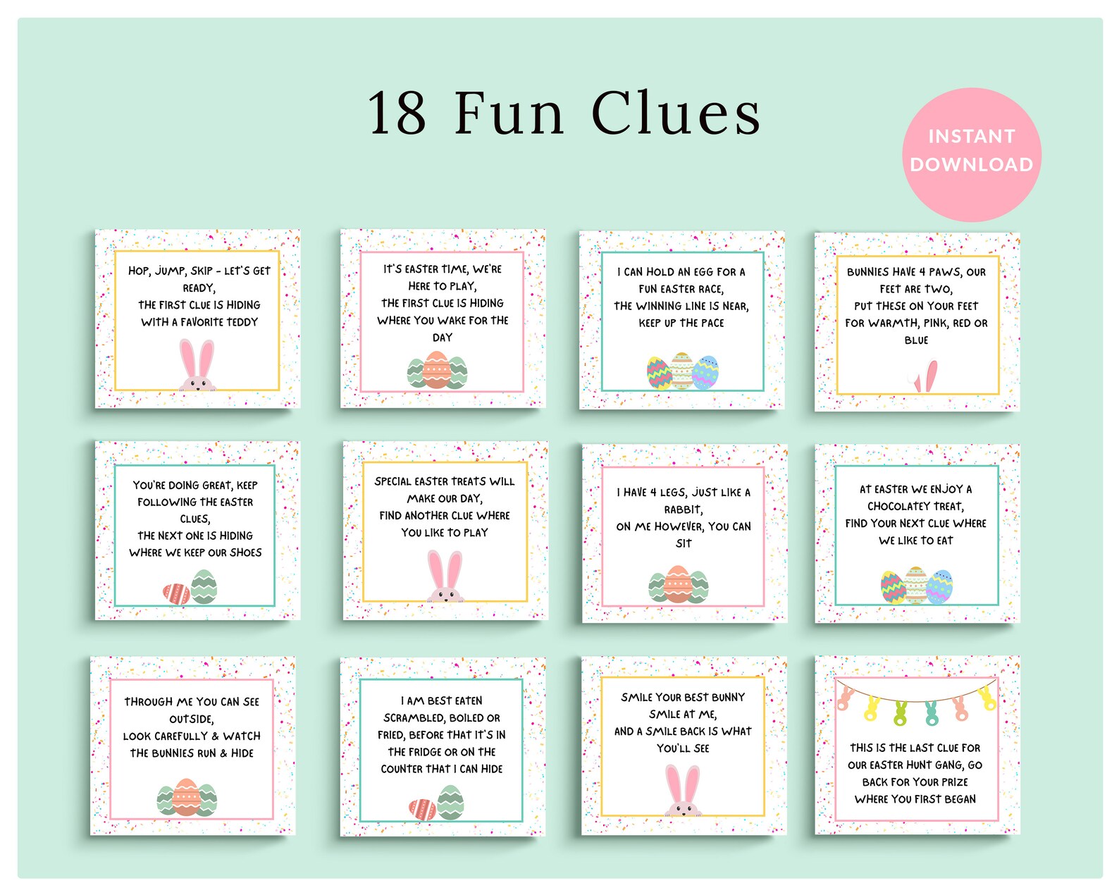 Indoor Easter Scavenger Hunt for Kids, Indoor Easter Treasure Hunt ...