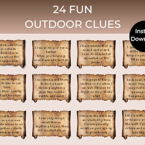 Outdoor Scavenger Hunt Clues Scavenger Hunt Game Fun Scavenger Hunt ...