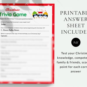 Christmas Trivia Quiz Game, Christmas Games Kids, Family Christmas Quiz ...