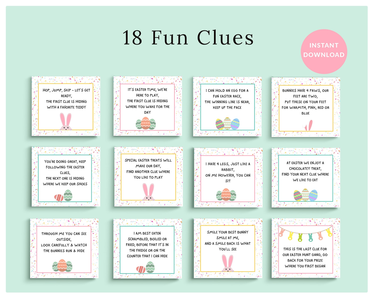 Easter Egg Hunt for Kids, Easter Scavenger Hunt for Kids, Easter Hunt ...