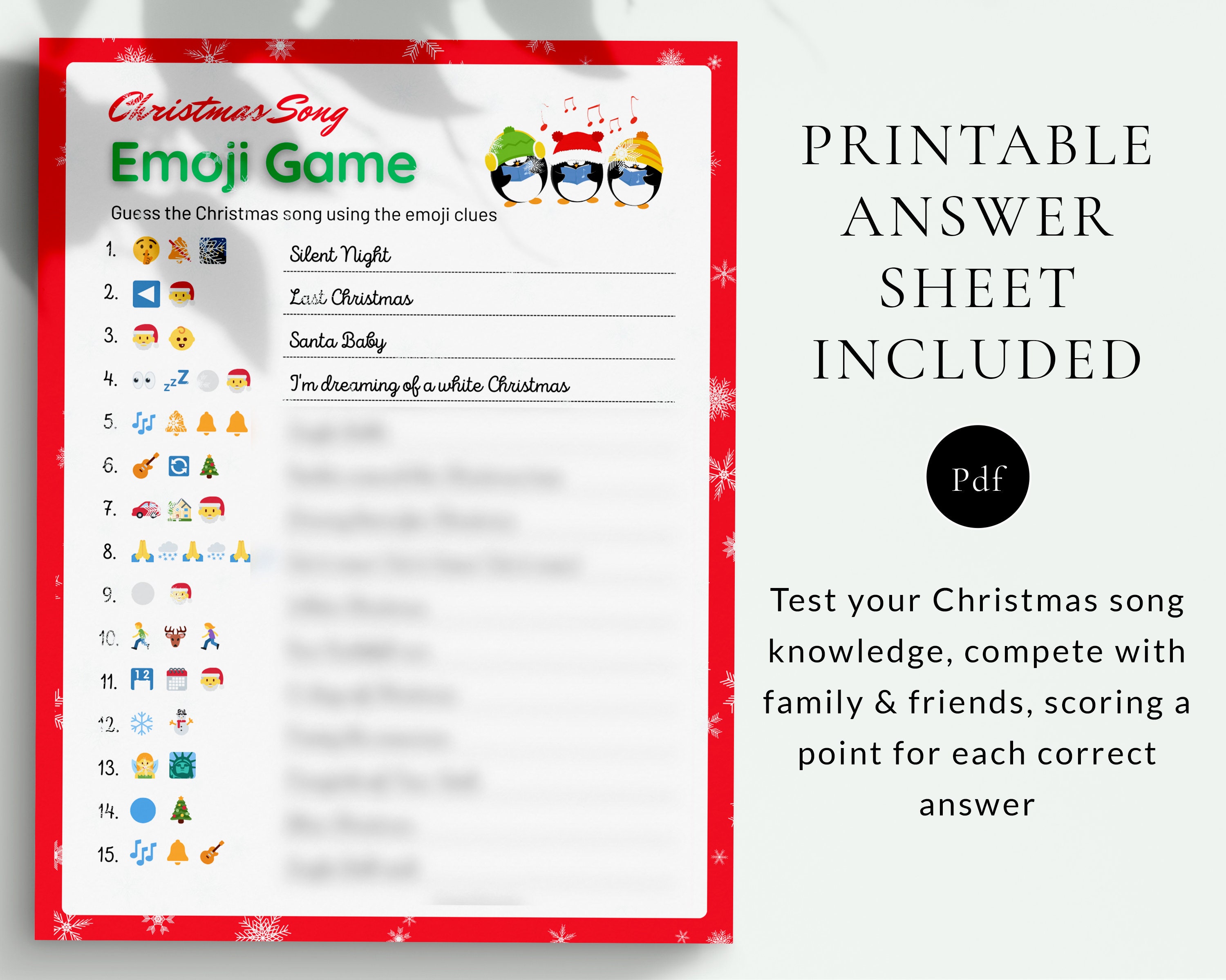 Christmas Emoji Quiz, Christmas Emoji Game, Emoji Christmas Song Emojis ...