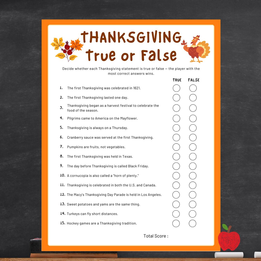 Thanksgiving Trivia Game, Thanksgiving Quiz, Thanksgiving Classroom ...