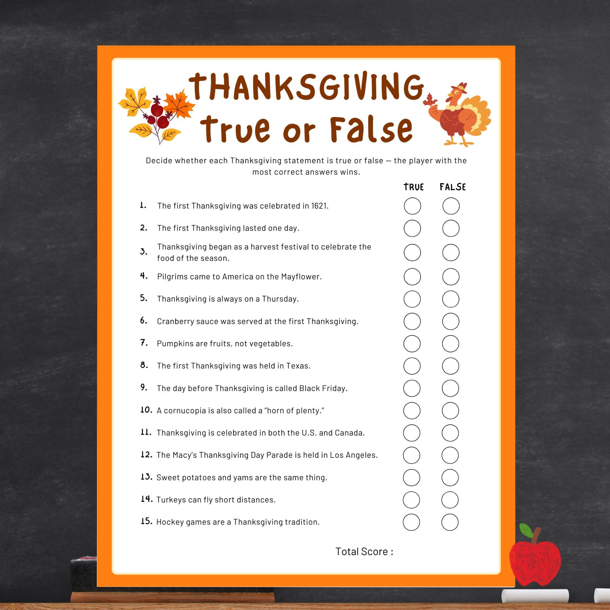 Thanksgiving Trivia Game, Thanksgiving Quiz, Thanksgiving Classroom ...